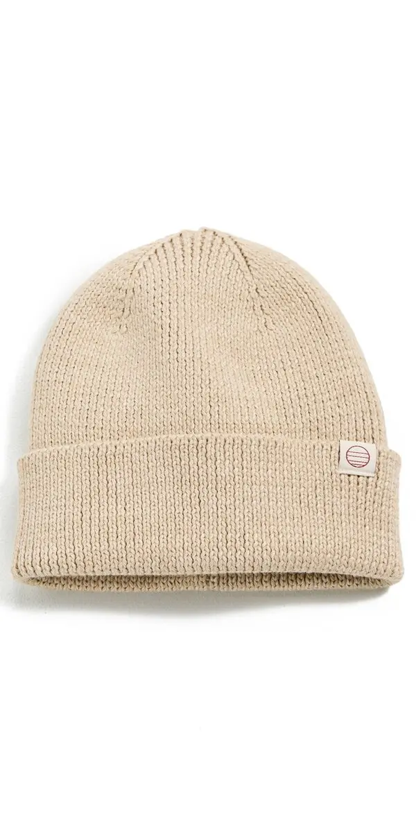 Marine Layer Cotton Blend Beanie - Oatmeal