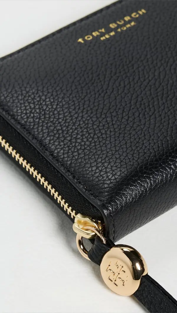 Tory Burch Romy Medium Zip Around Wallet - Black