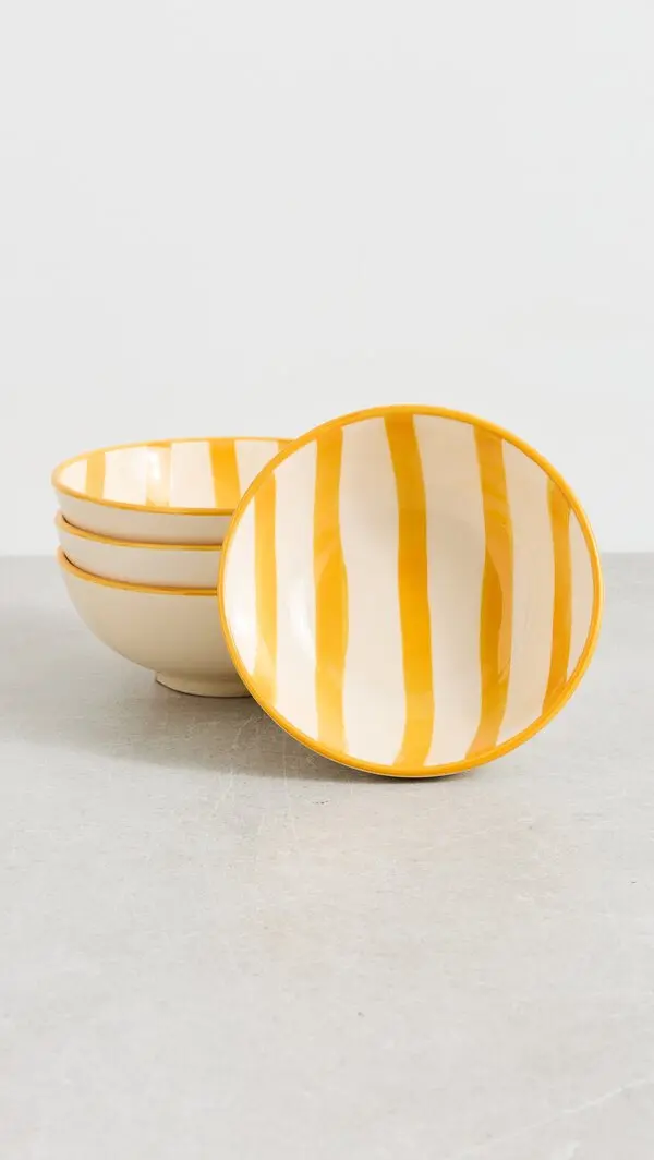 ZAFFERANO Small Bowl Set Of 4 - Yellow