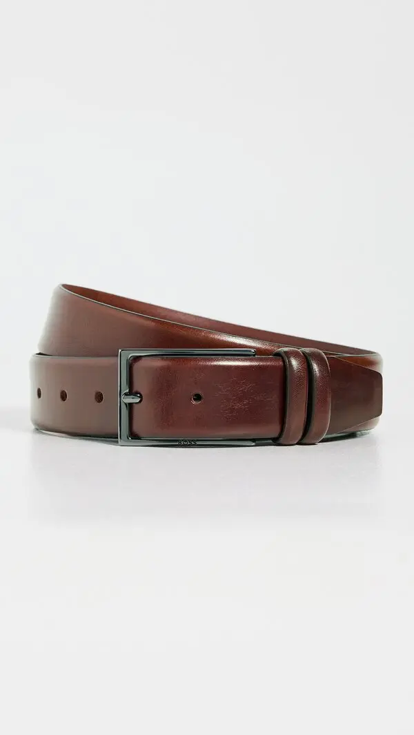 BOSS Carmello Leather Belt - Medium Brown