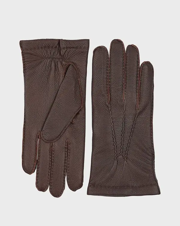 HESTRA Elk Cord Leather Gloves - Brown