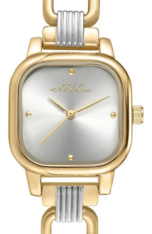 Ettika Classic Square Bracelet Watch & Leather Strap Set