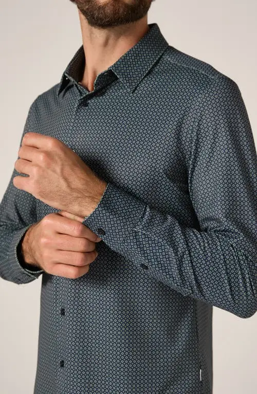 7 Diamonds Warren Wrinkle Resistant Performance Button-up Shirt - Olive