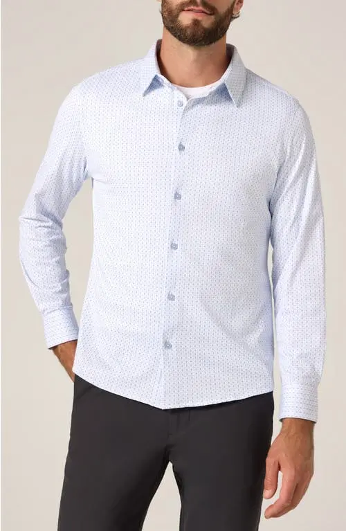 7 Diamonds Upton Wrinkle Resistant Performance Button-up Shirt - Light Blue