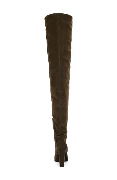 AZALEA WANG Nanette Thigh High Boots - Brown