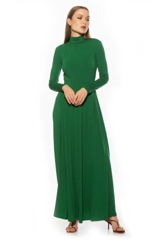 ALEXIA ADMOR Solene Fit And Flare Maxi Dress - Emerald