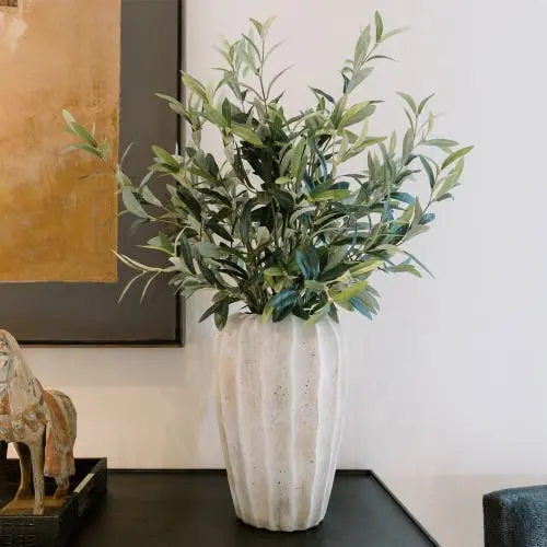 CG HUNTER 30" Faux Olive Arrangement In Artisan Vase