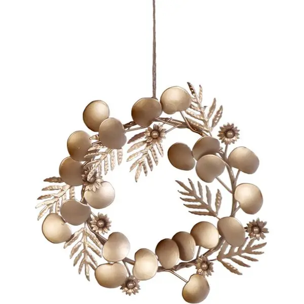 CG HUNTER 7.5" Iron Wreath Ornament - Brass