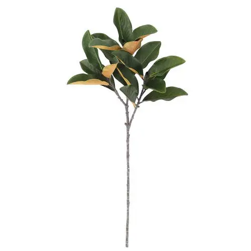 CG HUNTER 36 Inch Faux Magnolia Leaf Stem - Green