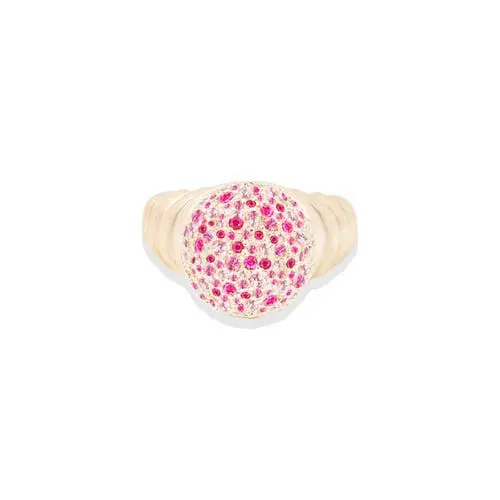 CAMPBELL + CHARLOTTE Revel Bobble Cocktail Ring - Ruby/ Pink Sapphire- Gold