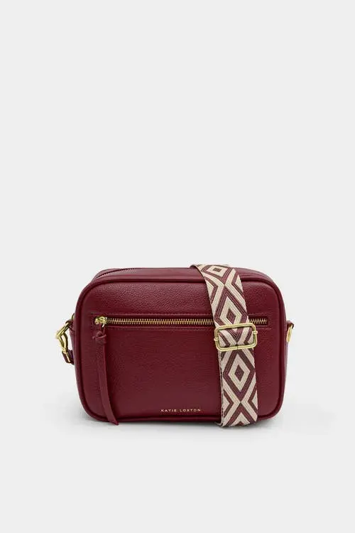 KATIE LOXTON Hallie Crossbody Bag - Cherry