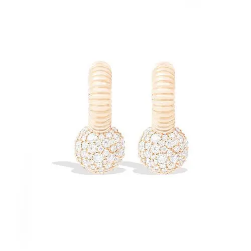 CAMPBELL + CHARLOTTE Revel Bobble Huggie Earrings - Diamond- Gold