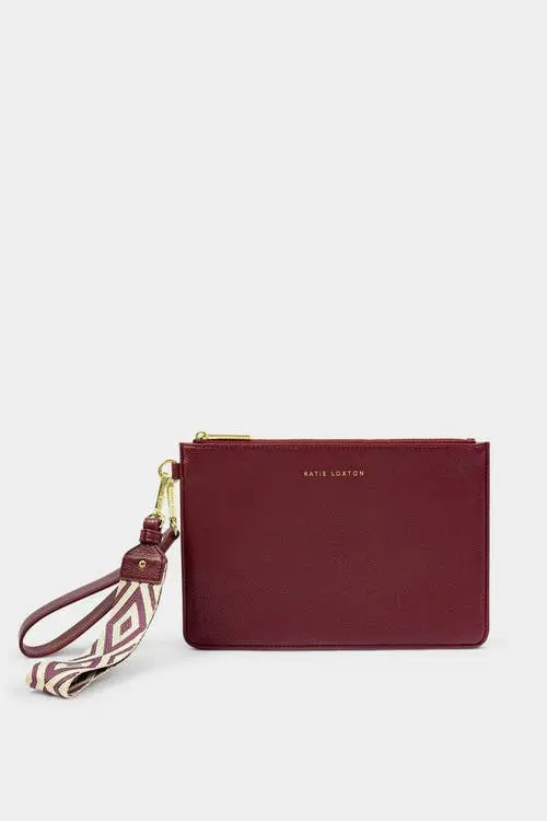 KATIE LOXTON Hallie Wristlet Pouch - Cherry