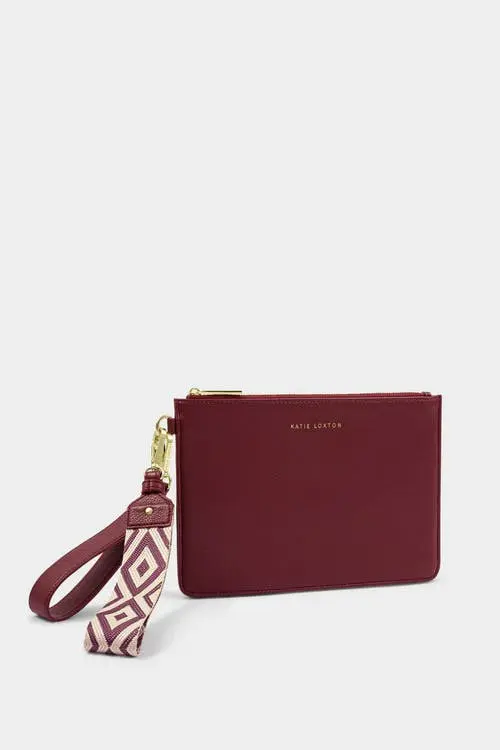 KATIE LOXTON Hallie Wristlet Pouch - Cherry