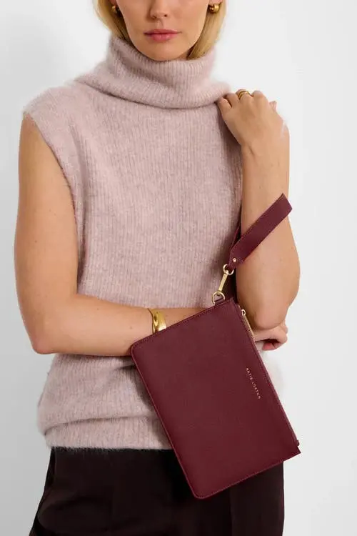 KATIE LOXTON Hallie Wristlet Pouch - Cherry