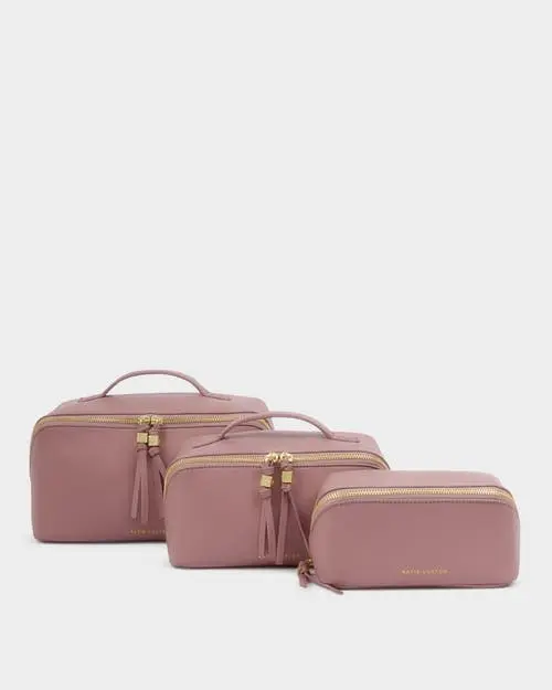 KATIE LOXTON Large Toiletry Bag - Deep Rose