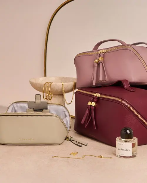 KATIE LOXTON Large Toiletry Bag - Deep Rose