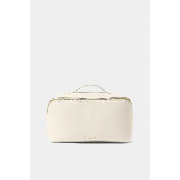 KATIE LOXTON Large Makeup And Toiletry Bag In Off White - Off-white