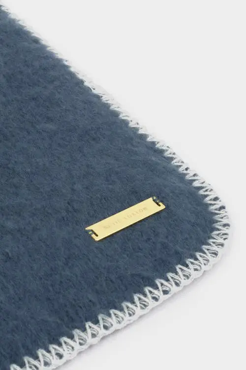 KATIE LOXTON Whipstitch Scarf - Navy