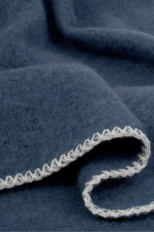 KATIE LOXTON Whipstitch Scarf - Navy