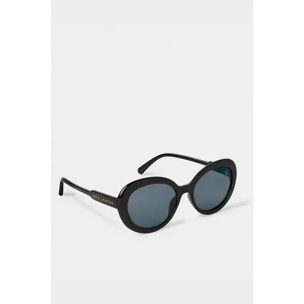 KATIE LOXTON Rhodes Round Frame Sunglasses - Black