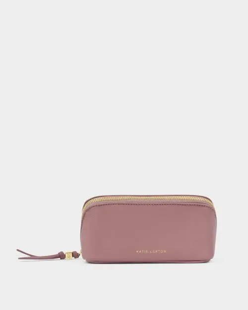 KATIE LOXTON Fold-out Mirror Makeup Bag - Deep Rose