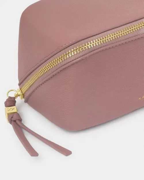 KATIE LOXTON Fold-out Mirror Makeup Bag - Deep Rose