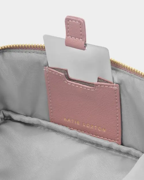 KATIE LOXTON Fold-out Mirror Makeup Bag - Deep Rose