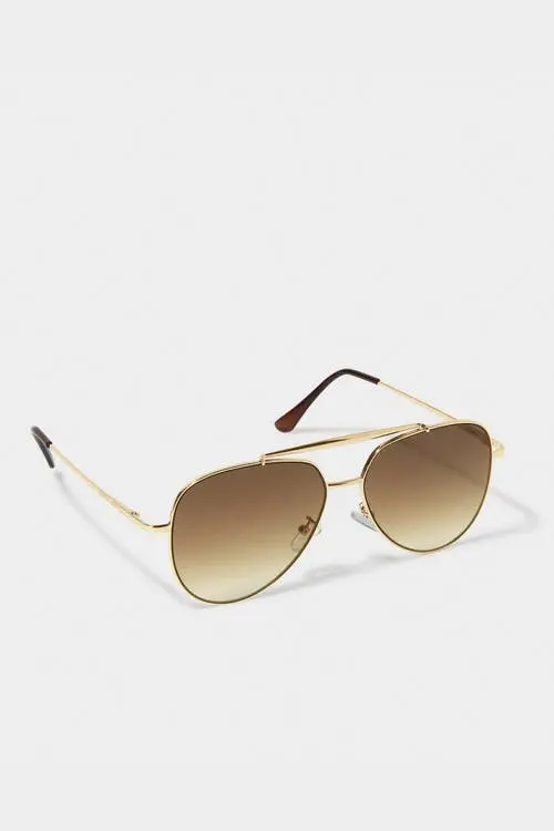 KATIE LOXTON Bali Aviator Sunglasses - Gold