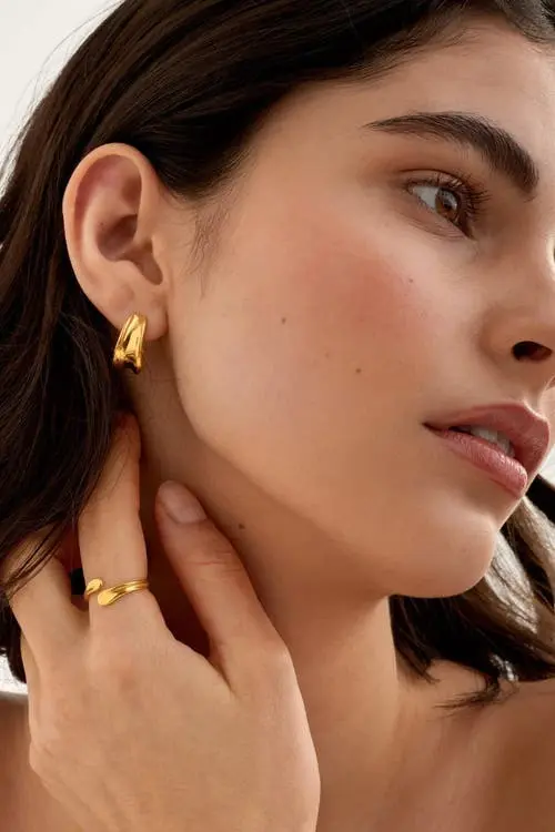 KATIE LOXTON Molten Luxe Wrap Ring In 18k Pvd Coating