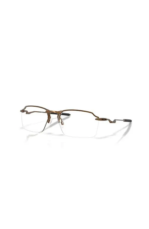 Oakley 57mm Rectangle Eyeglasses - Brown