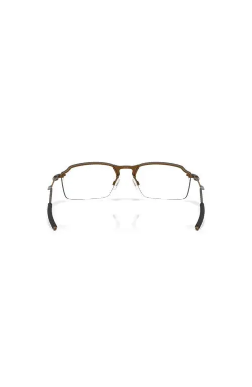Oakley 57mm Rectangle Eyeglasses - Brown