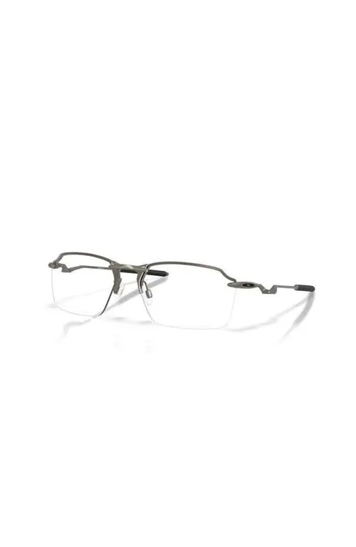 Oakley 57mm Rectangle Eyeglasses - Grey