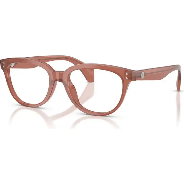 Moncler 52mm Rectangle Optical Glasses - Pink