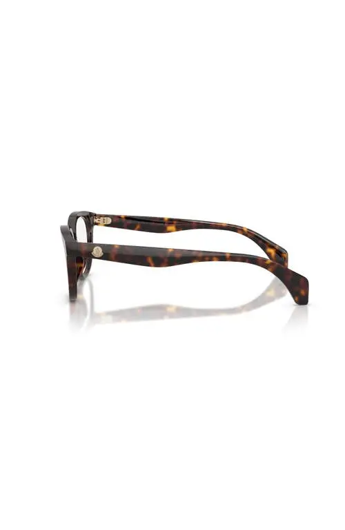 Moncler 52mm Rectangle Optical Glasses - Tortoise