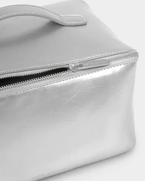 KATIE LOXTON Large Patent Crackle Makeup And Toiletry Bag