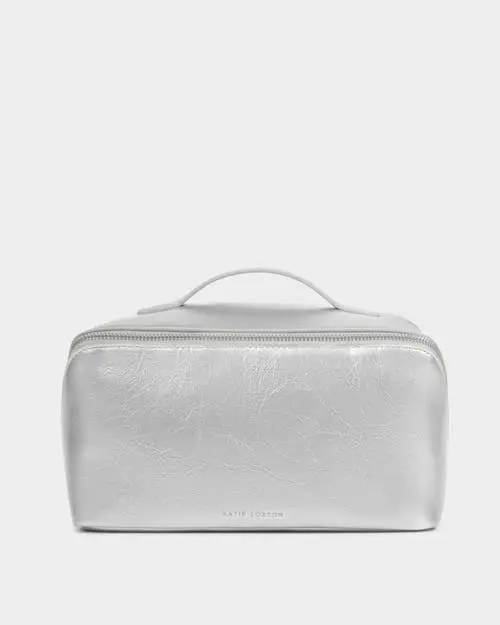 KATIE LOXTON Large Patent Crackle Makeup And Toiletry Bag