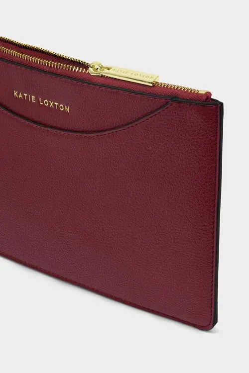 KATIE LOXTON Alba Wristlet Pouch - Cherry