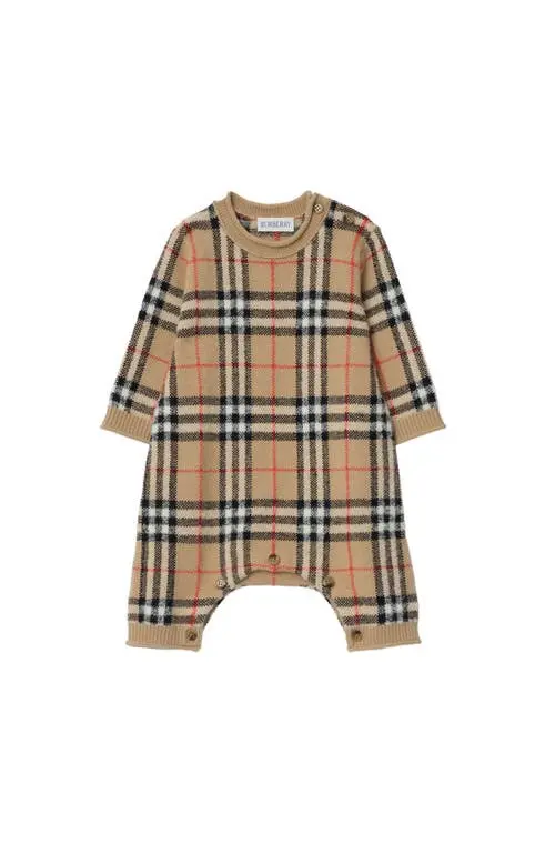 Burberry Check Wool Cashmere Jumpsuit