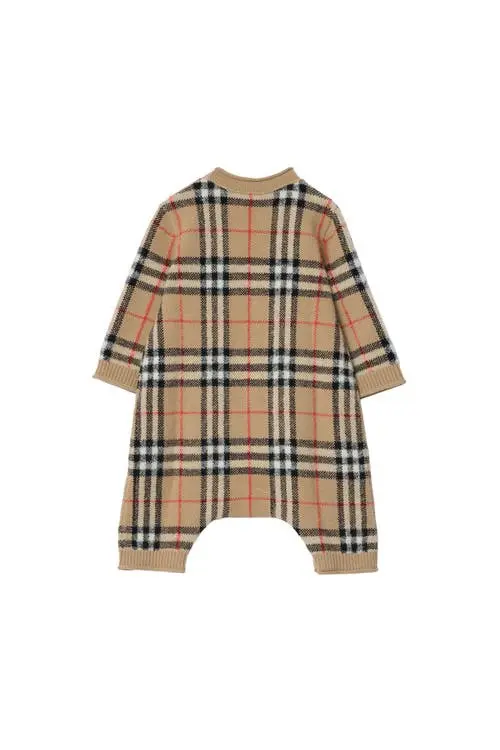 Burberry Check Wool Cashmere Jumpsuit