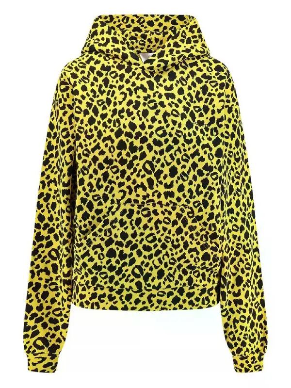 Coperni Animal-print Long-sleeve Hoodie - Yellow