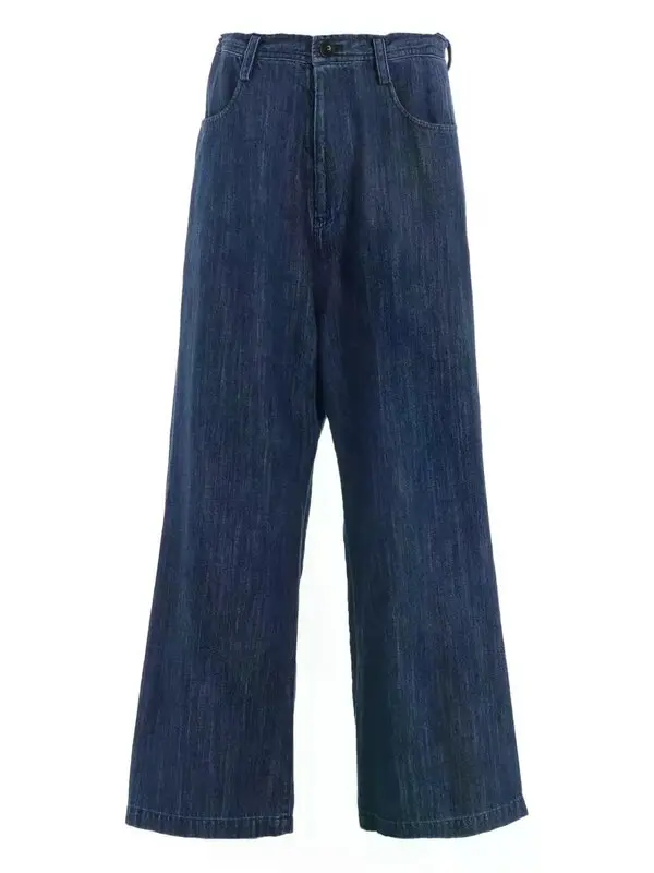 Y’s Button-fastening Straight Leg Jeans