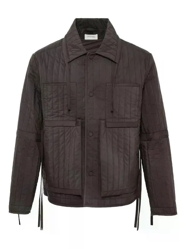 CRAIG GREEN Quilted Jacket With Tie Detailing - Brown