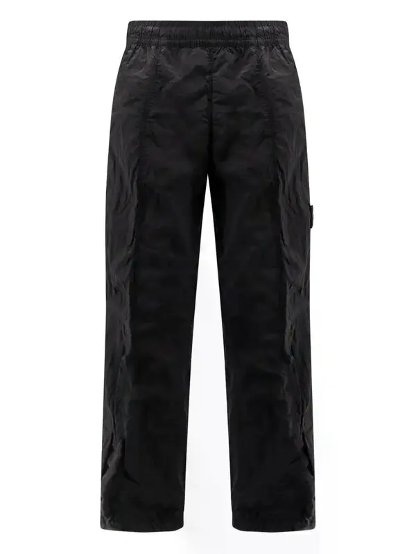 Stone Island Elasticated-waistband Trousers With Logo Patch