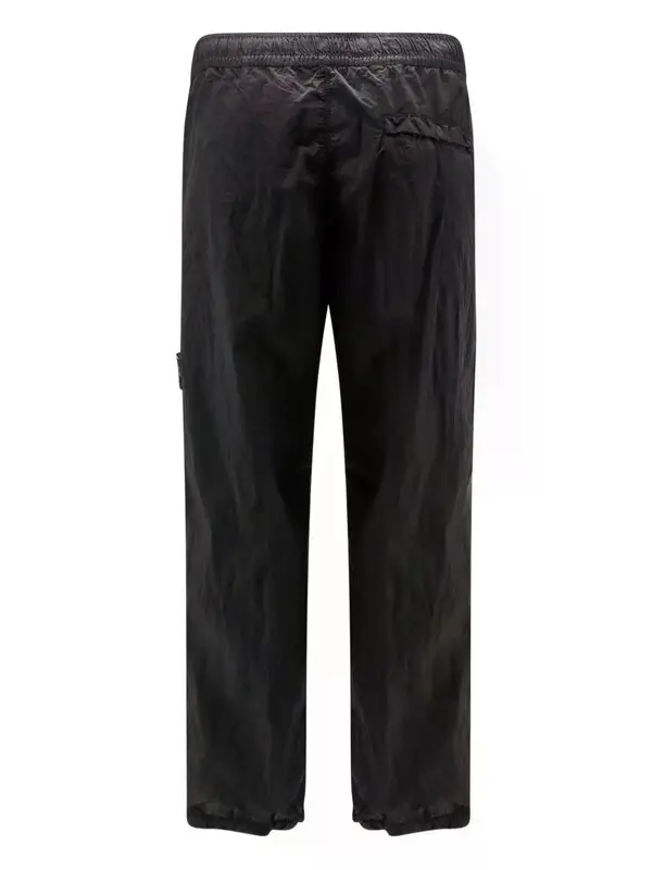 Stone Island Elasticated-waistband Trousers With Logo Patch