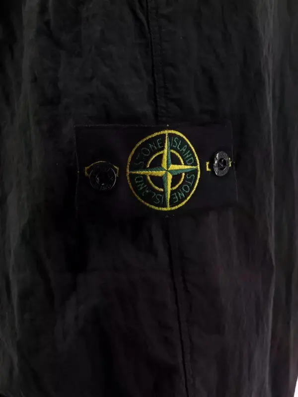 Stone Island Elasticated-waistband Trousers With Logo Patch