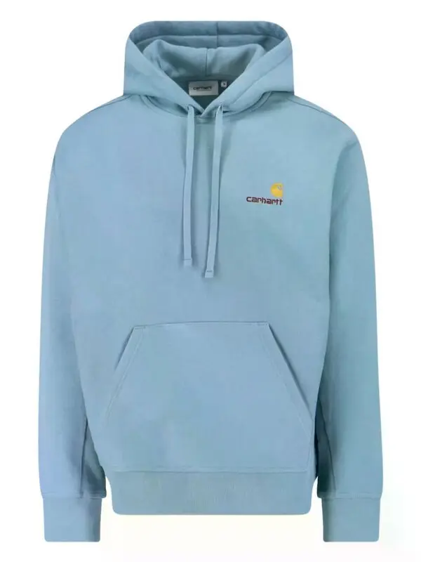 Carhartt Work In Progress American Script Embroidered Hoodie - Blue