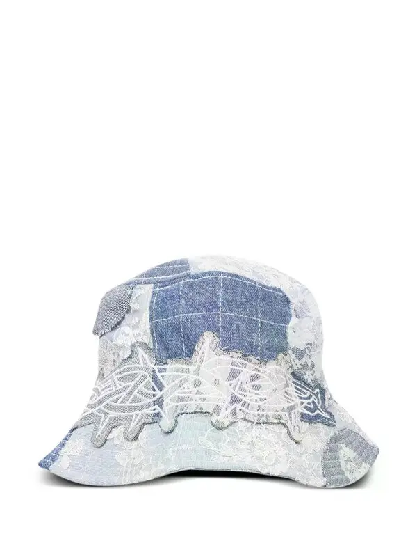 WHO DECIDES WAR BY EV BRAVADO Thorn Wrapped Grid Bucket Hat - Blue