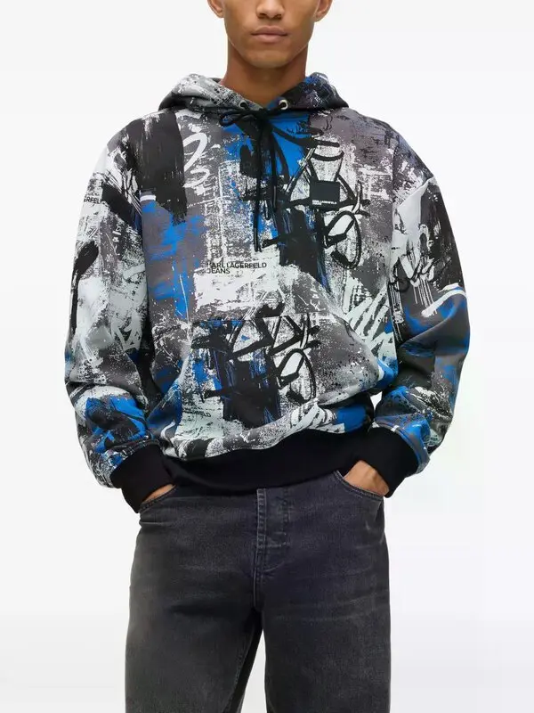 Karl Lagerfeld Abstract-print Hoodie