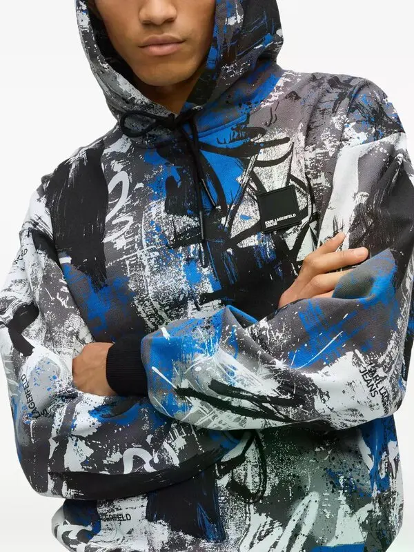 Karl Lagerfeld Abstract-print Hoodie